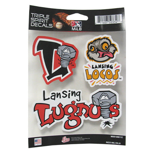 Lansing Lugnuts Triple Sticker Sheet – Lansing Lugnuts Official Store